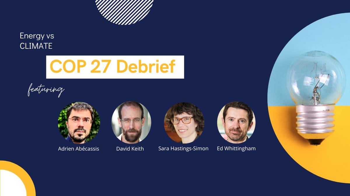 EvC S4E5: COP 27 Debrief